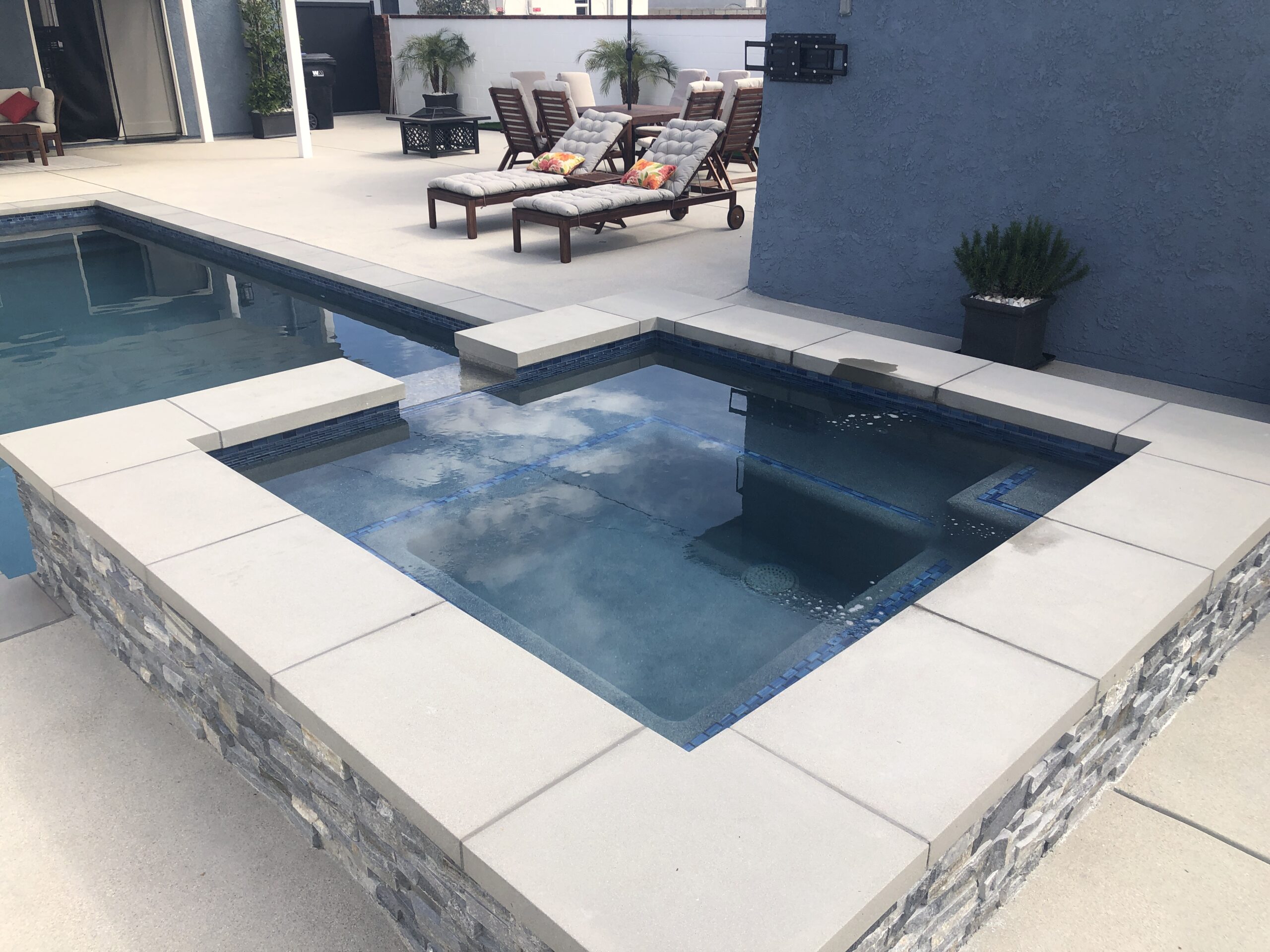 Pool With Raised Spa Design & Construction Company in california