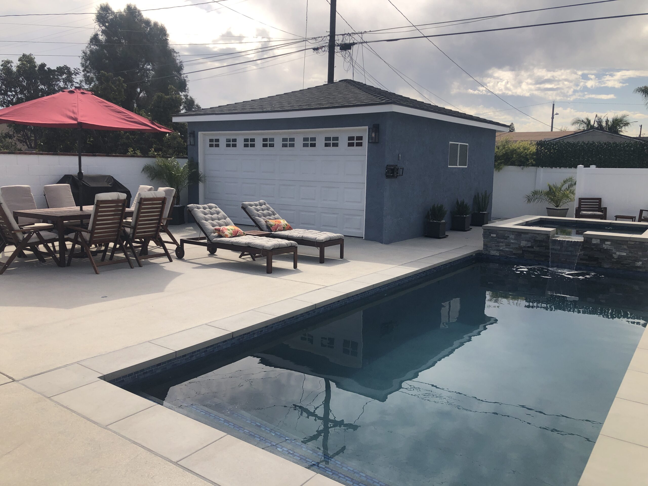 Pool With Raised Spa Design & Construction Company in california